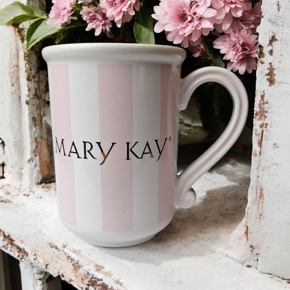 Mary Kay | Dining | Vintage Mary Kay Pink And White Striped Collectible ...